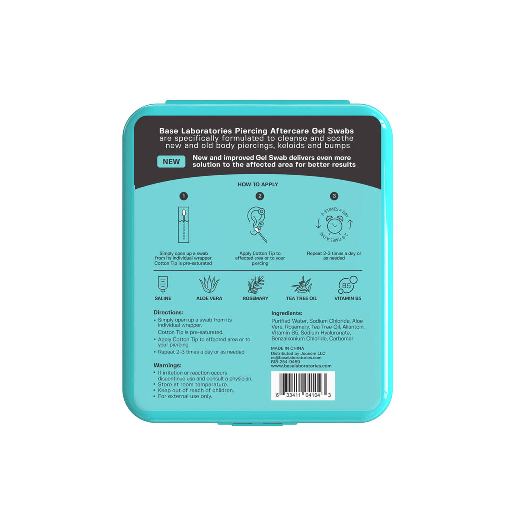 Base Labs Piercing Aftercare Swabs Soothe Bumps & Keloids – Kingpin ...