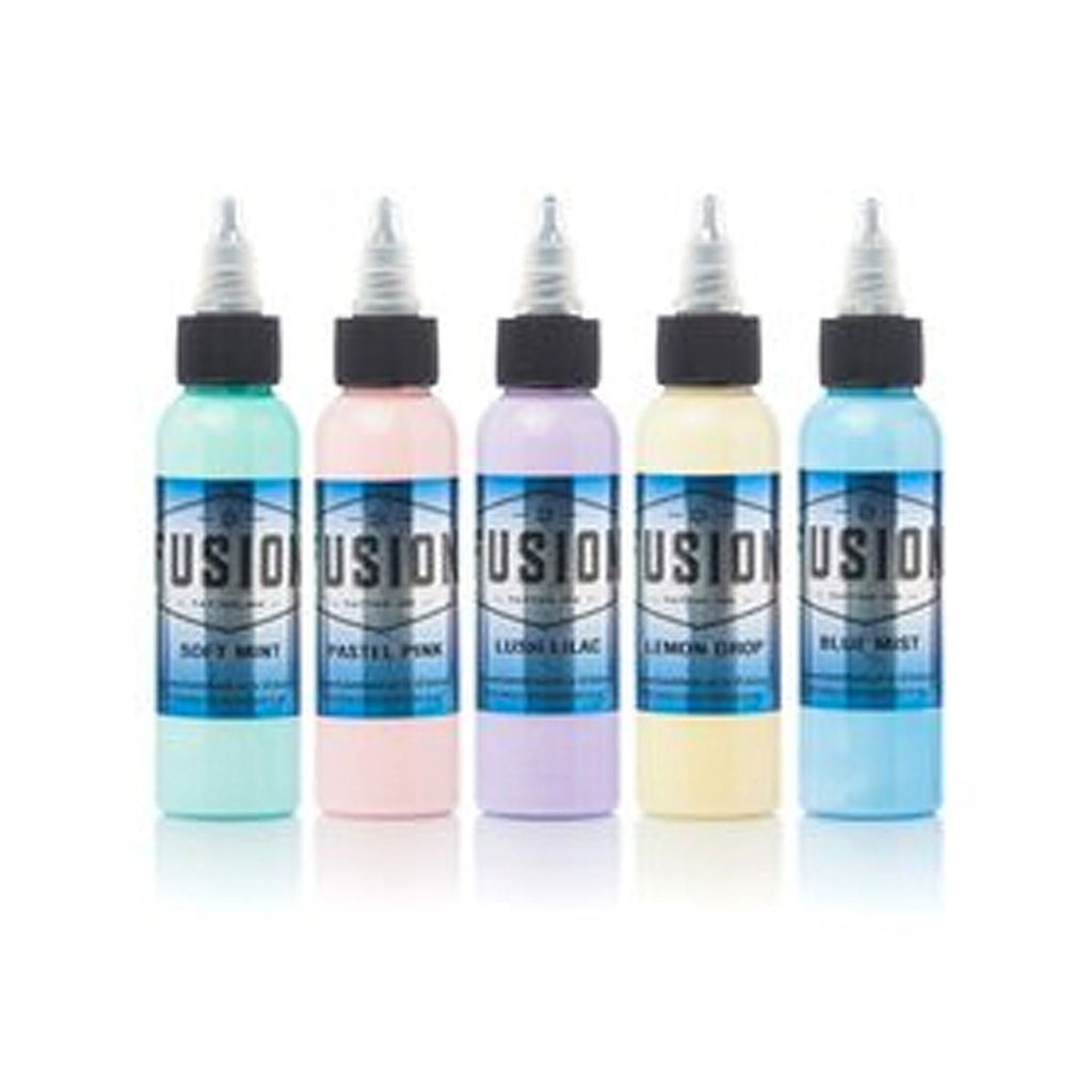 Fusion - Pastel - Prepackaged 5 color set – Kingpin Tattoo Supply