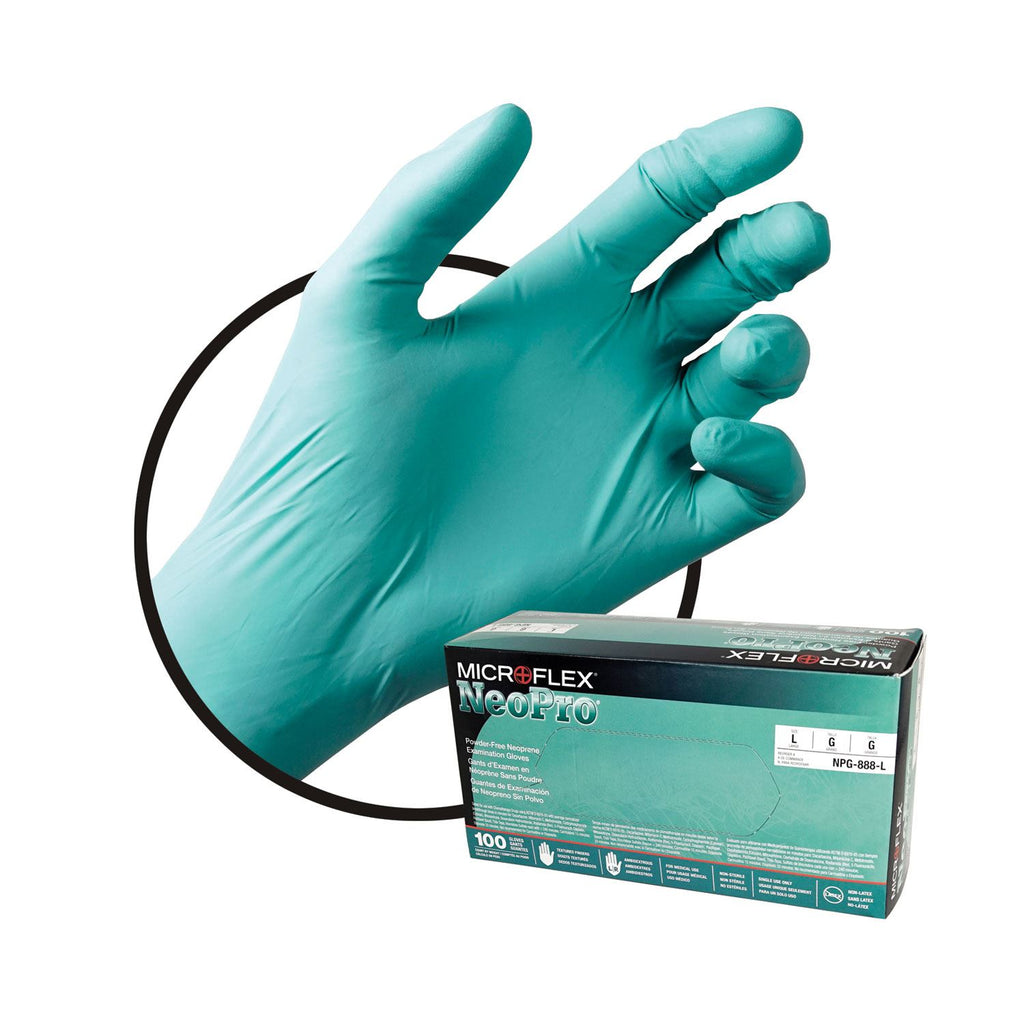 Microflex NeoPro Green Chloroprene Exam Gloves – Kingpin Tattoo Supply