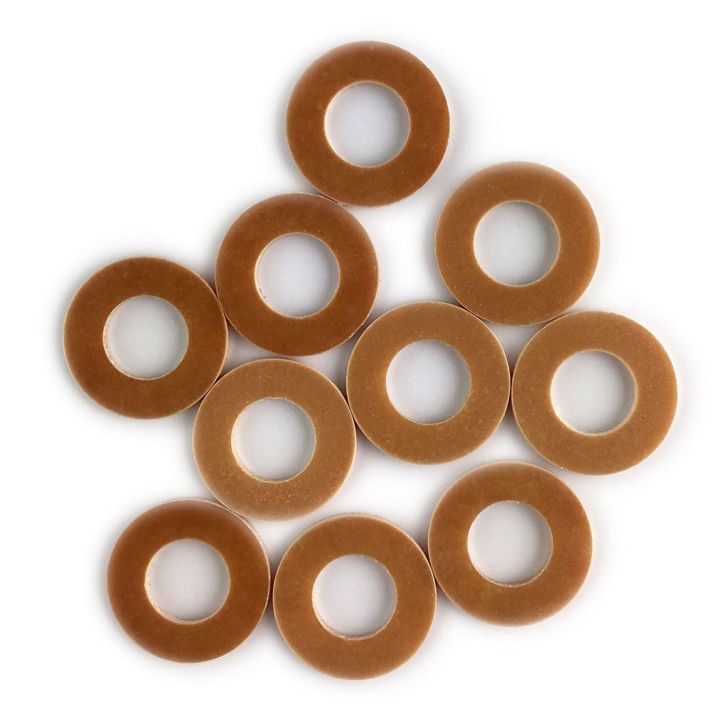 Tan Phenolic Coil Washer Round 3/8 (10 Pack) – Kingpin Tattoo Supply
