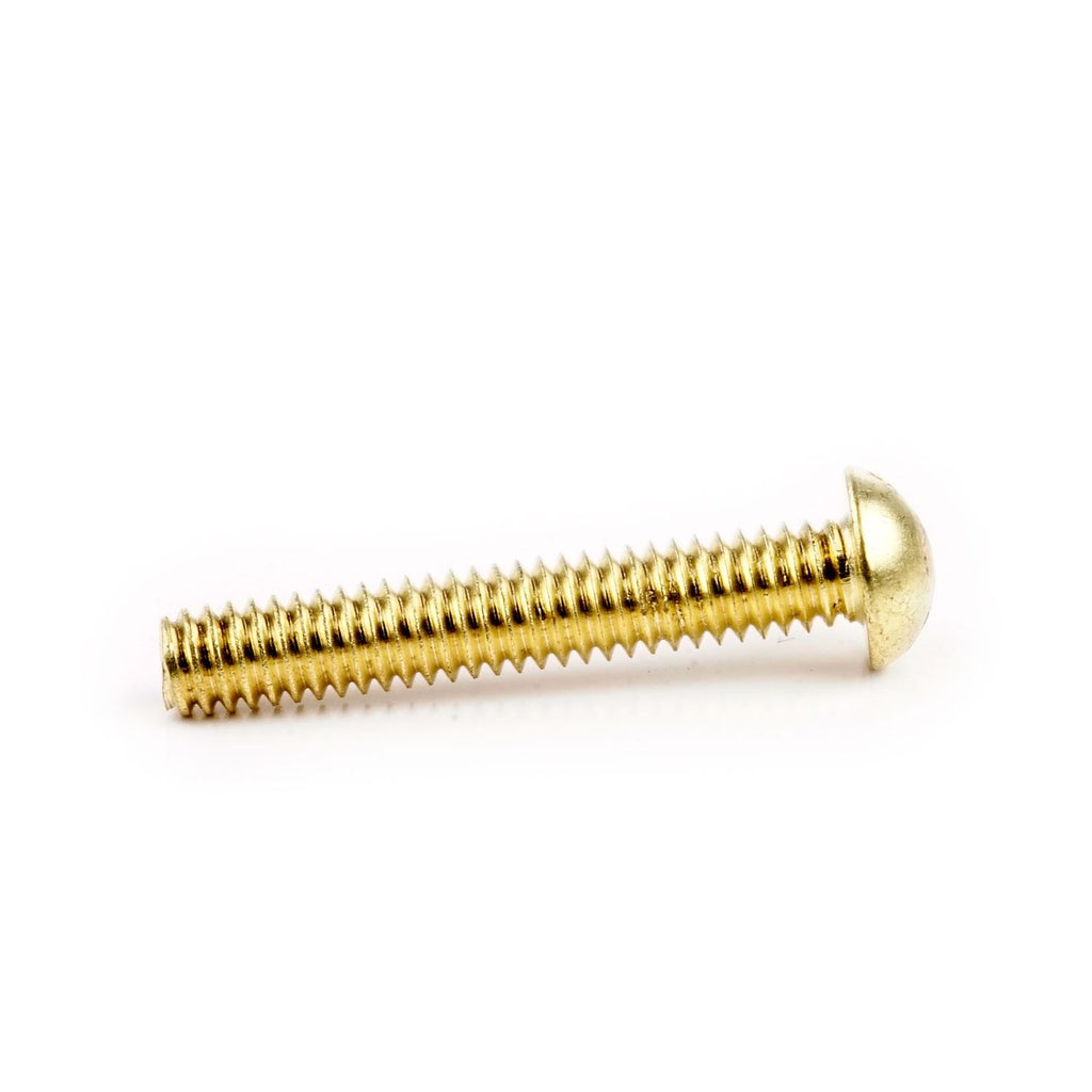 Slotted Brass Round Head Screw 1 Inch | Kingpin Tattoo Supply