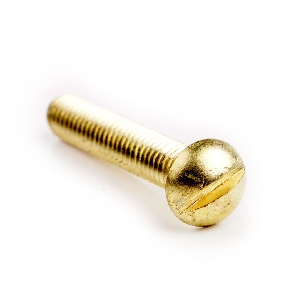 Slotted Brass Round Head Screw 1 Inch | Kingpin Tattoo Supply