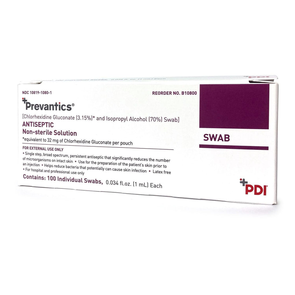 Prevantics 100 per Box Chlorhexidine Prep Swab – Kingpin Tattoo Supply