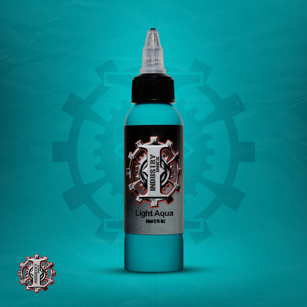 Industry Inks - Light Aqua Tattoo Ink – Kingpin Tattoo Supply
