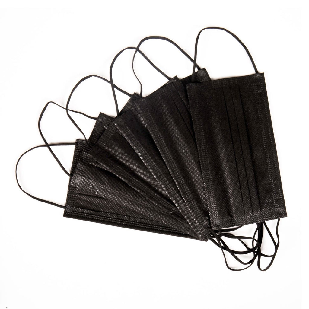 Jet Black Supply 3Ply Black Disposable Masks – Kingpin Tattoo Supply
