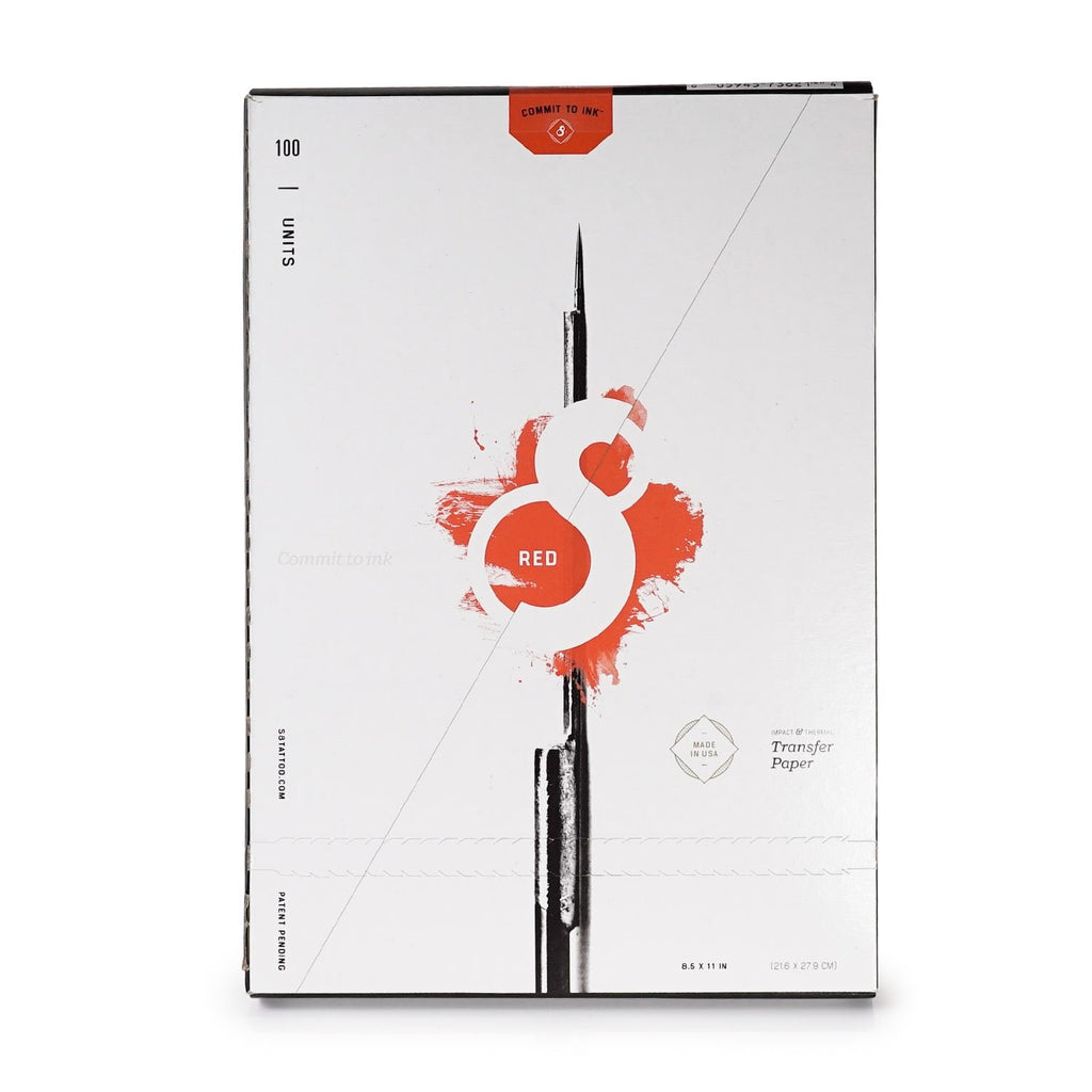 S8 Red Stencil Paper | Kingpin Tattoo Supply